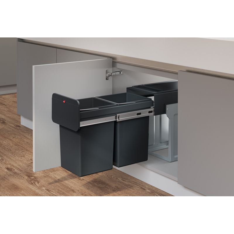 Hailo USA Inc. 7.4 Gallon Multi-Compartments Trash and Recycling Bin ...