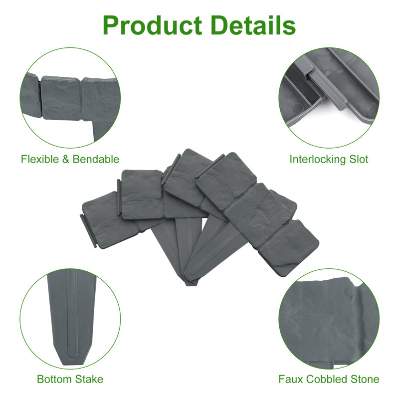 iMounTEK Koryne No Dig Plastic Lawn Edging Kit | Wayfair