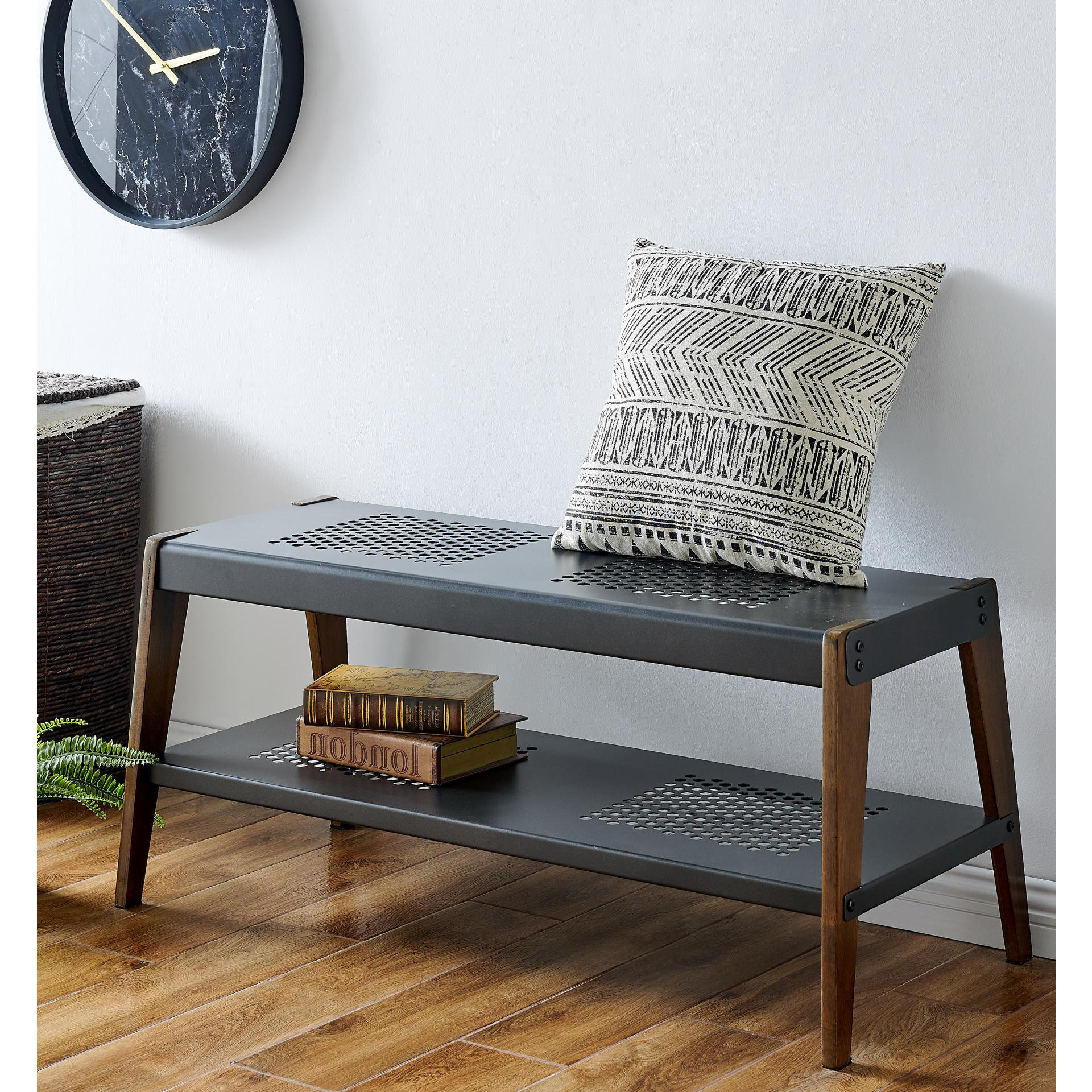 Corrigan Studio® Aniston Steel Storage Bench - Wayfair Canada