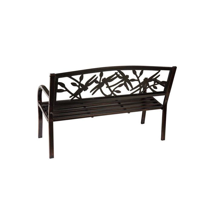 Red Barrel Studio® Aranka Dragonfly Iron Garden Bench & Reviews | Wayfair