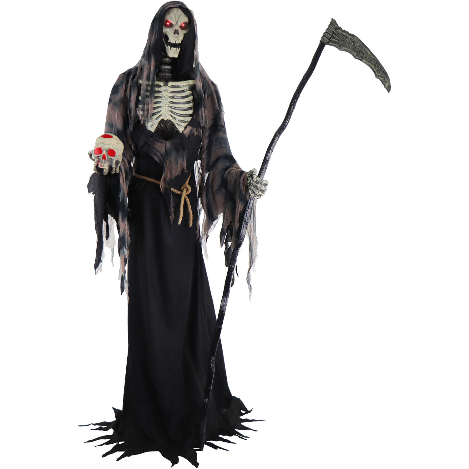 Haunted Hill Farm 7-Ft. Tall Rotting Reaper, Motion-Activated and ...