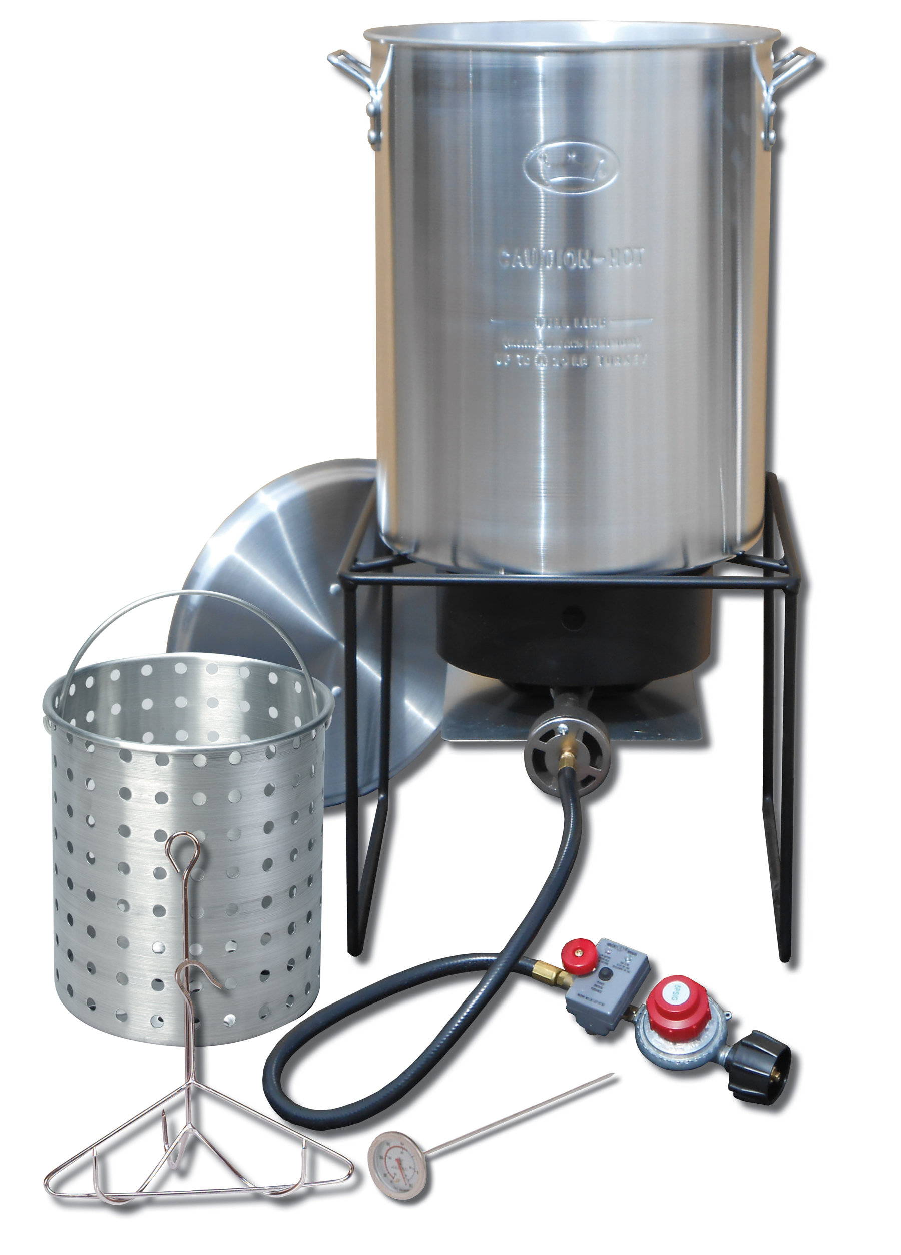 King Kooker 29 Qt Aluminum Turkey Frying, Boiling and Steaming Outdoor ...