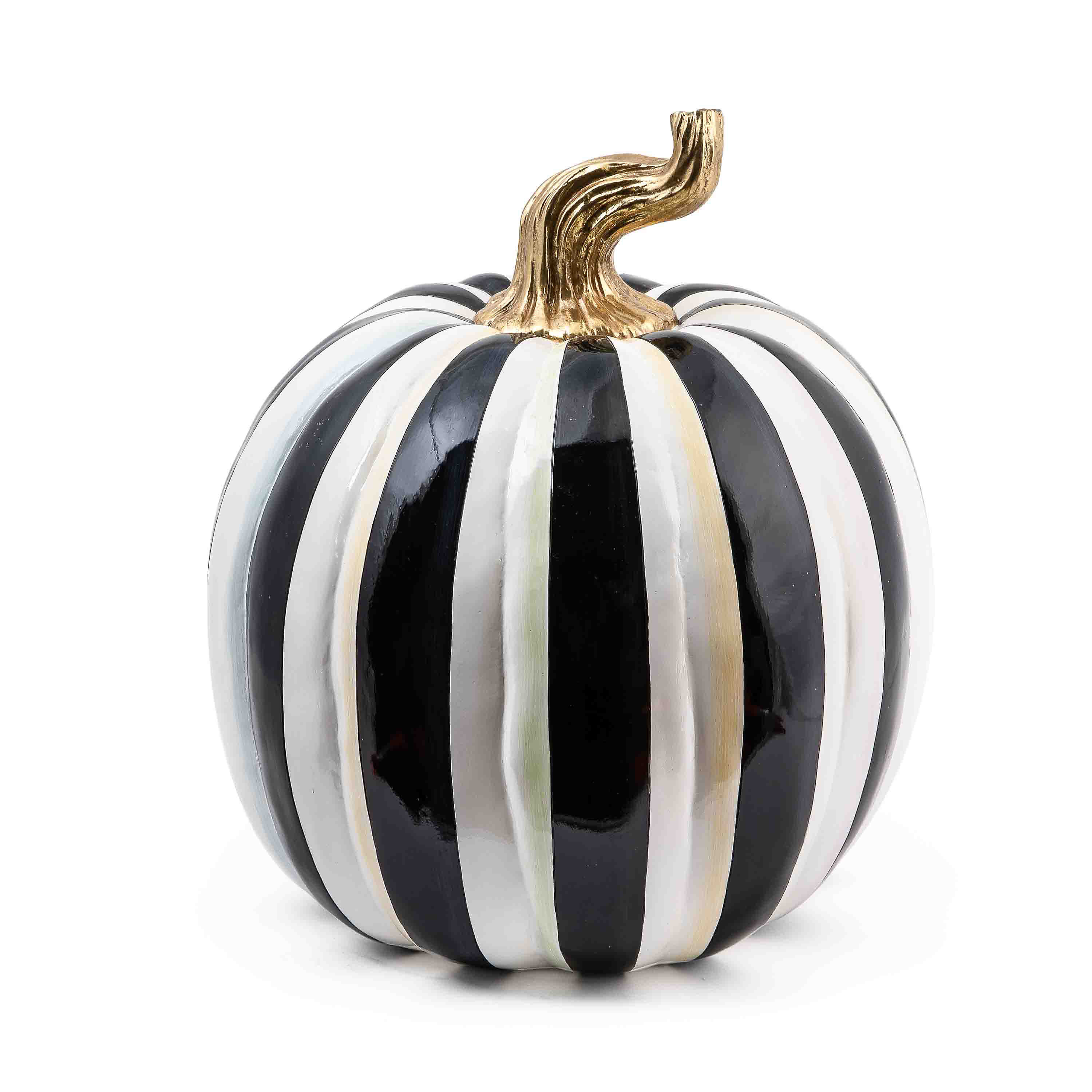 MacKenzie-Childs Courtly Stripe Glossy Large Pumpkin & Reviews | Perigold