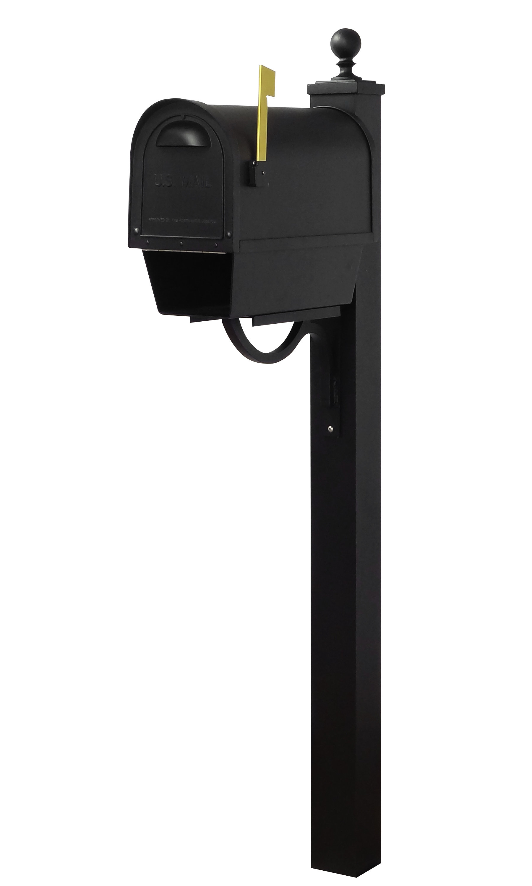 Special Lite Products Classic Curbside Locking Post Mounted Mailbox ...