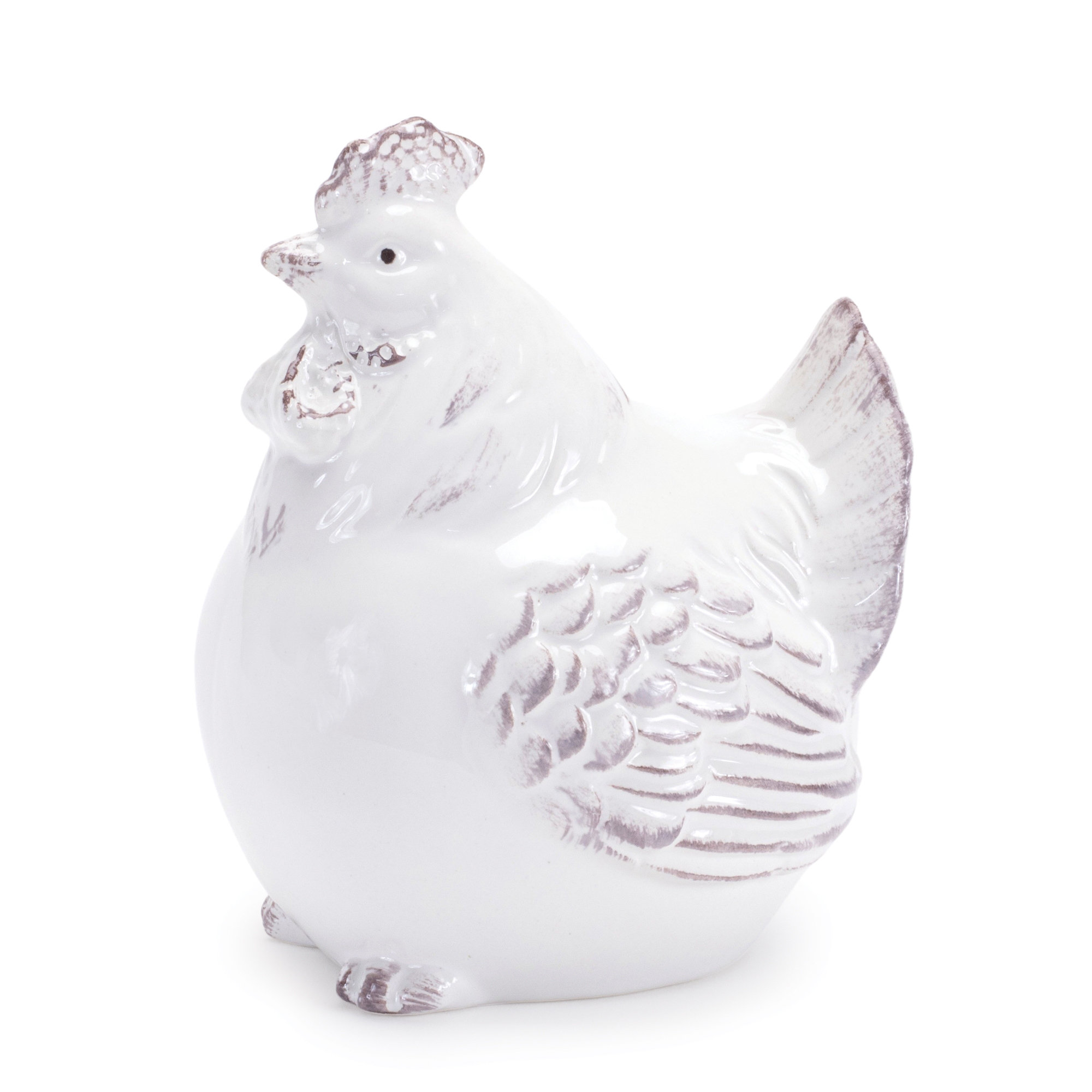 August Grove® Ceramic Chicken Décor (Set of 6) | Wayfair