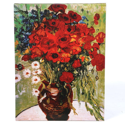Charlton Home® Daisies & Poppies On Canvas by Vincent Van Gogh Print ...