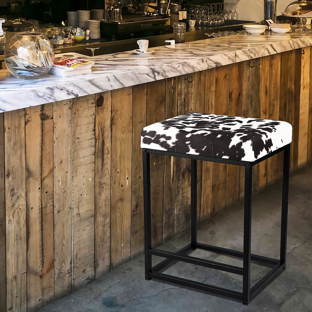 Gracie Oaks Jesslin 24'' Counter Stool in , Milk Cow - Wayfair Canada