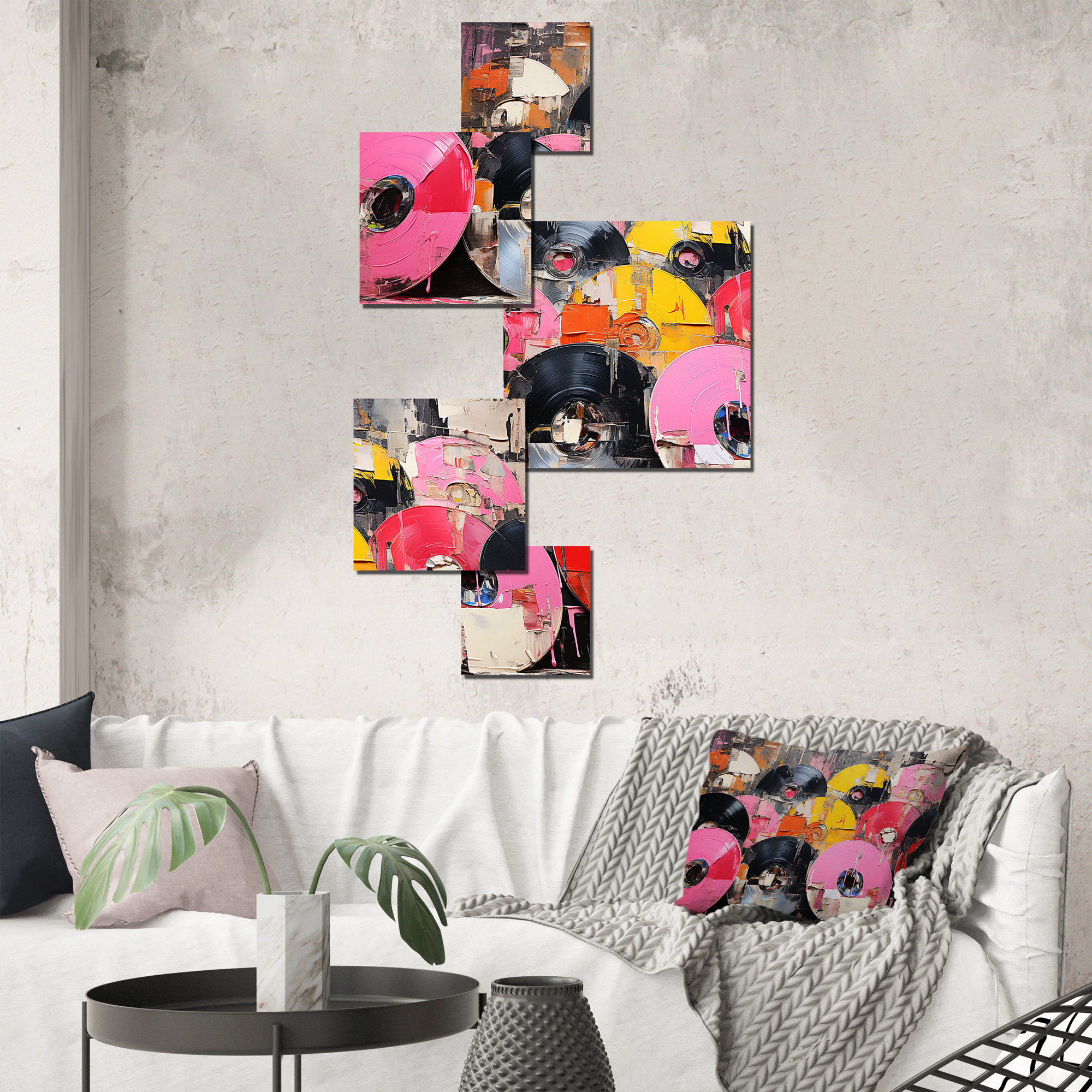 Ivy Bronx Black And Pink Vinyl Records Melody - Vinyl Records Square ...