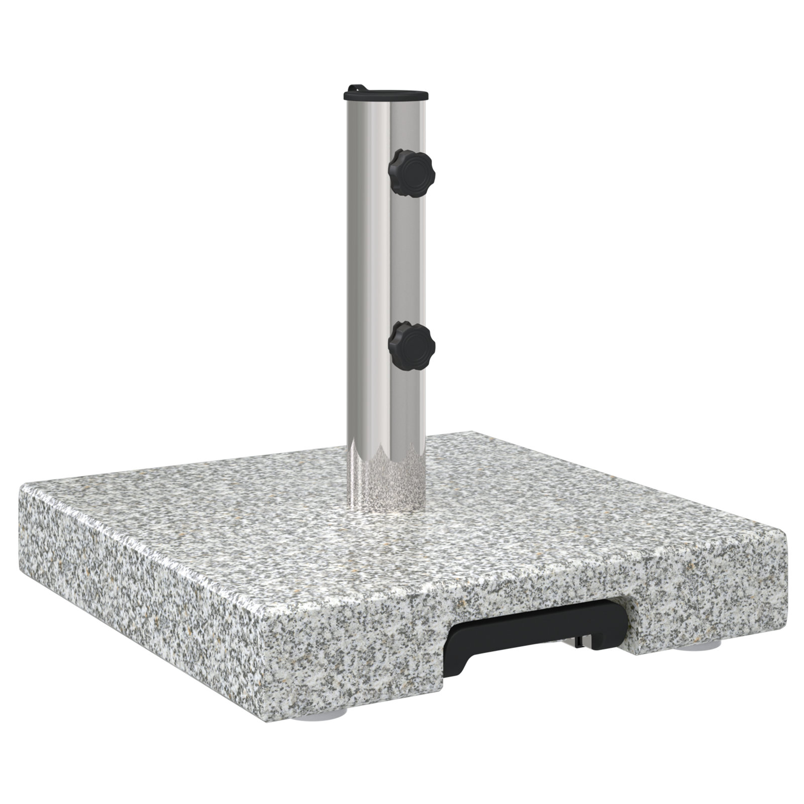Latitude Run® Wheeled Parasol Base With Handle Gray Granite 64 Lbs ...