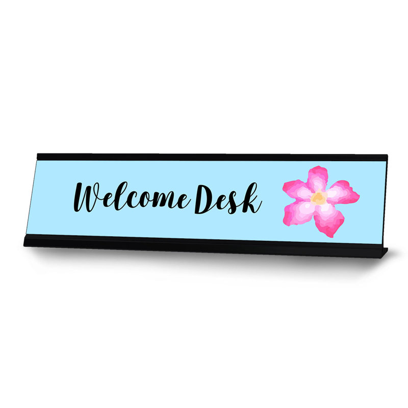 Signs ByLITA Welcome Desk Cute Reception Desk Sign | Wayfair