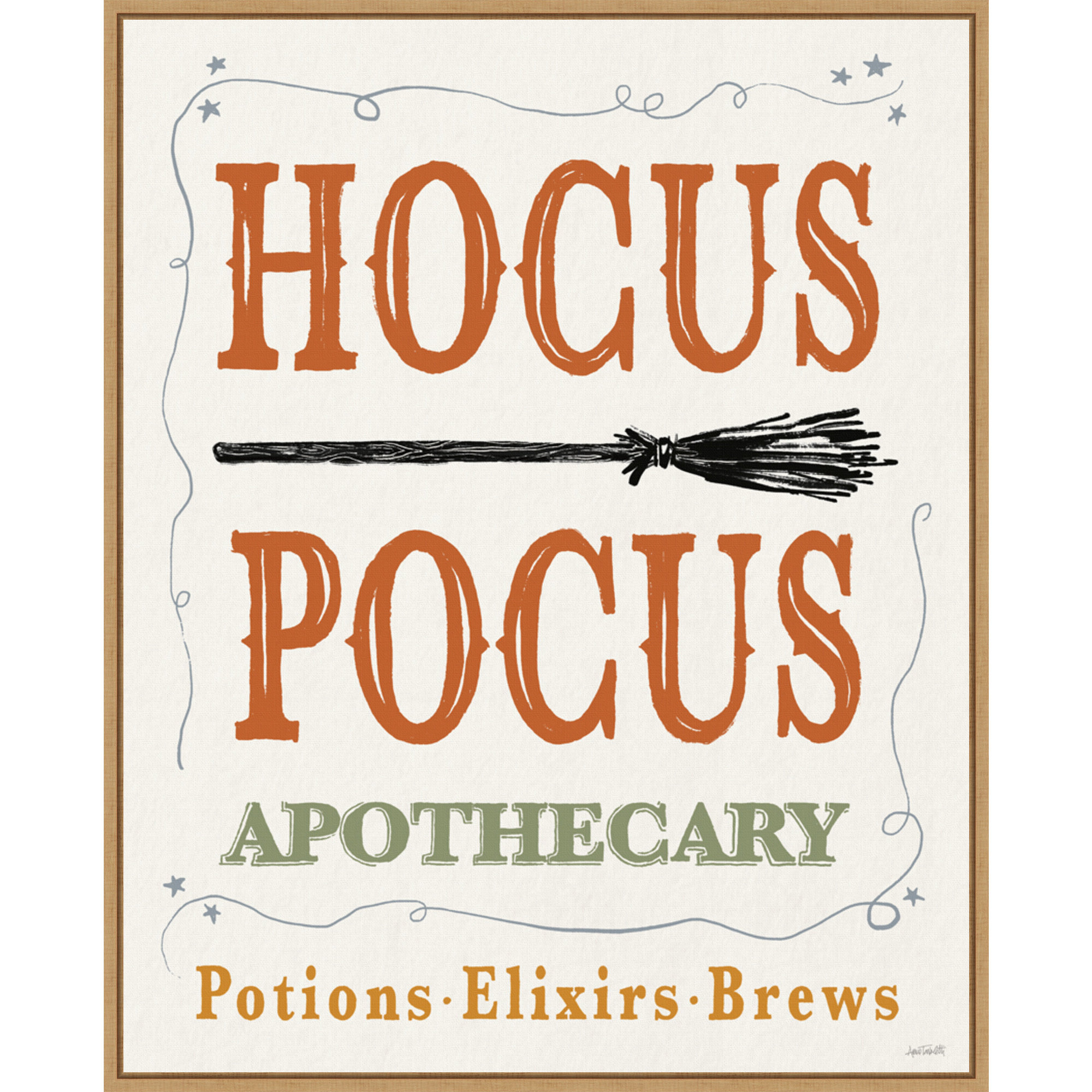 Trinx Hocus Pocus Halloween Colour By Anne Tavoletti Framed Canvas Wall ...