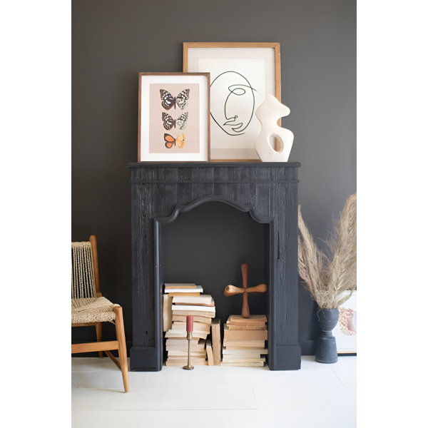 Red Barrel Studio® Black Wood Mantle | Wayfair
