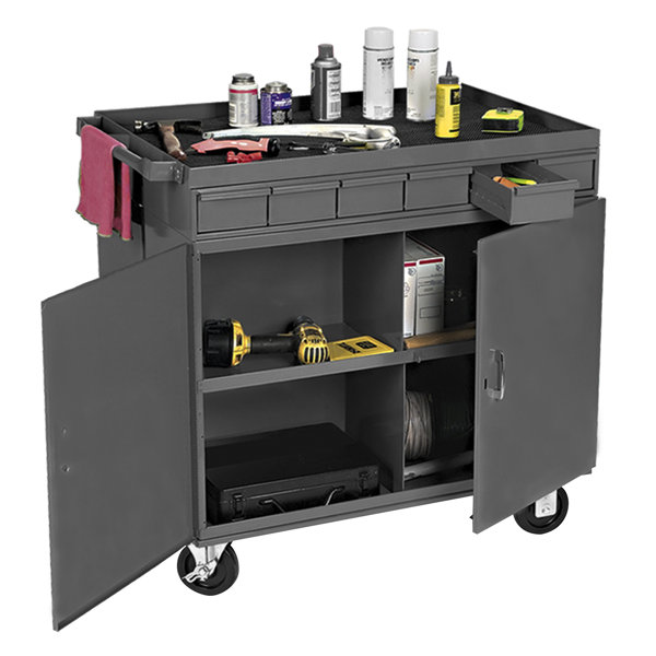 Durham Manufacturing Utility Cart with 12 Bins | Wayfair