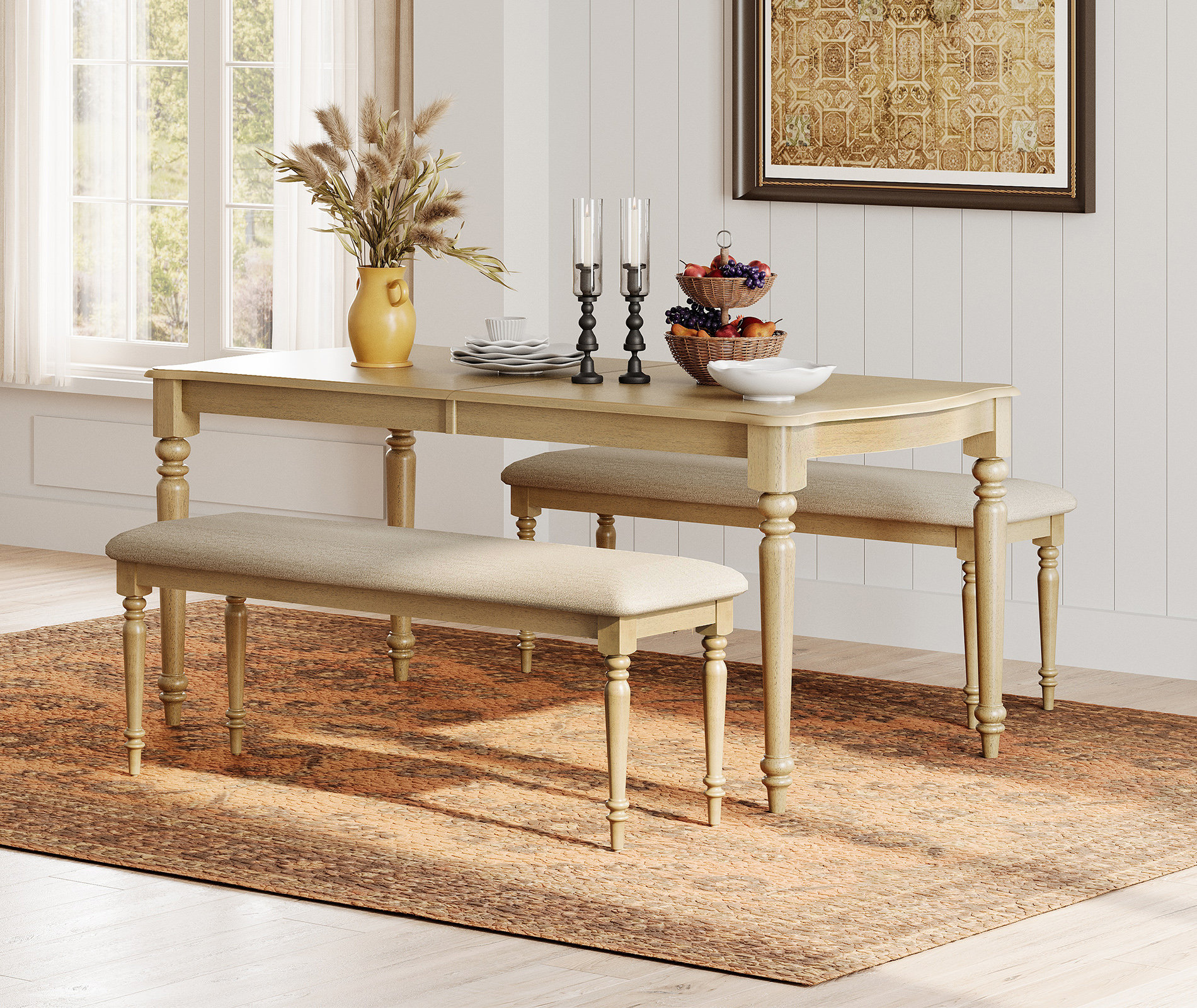 Ophelia & Co. 3 Piece Dining Table Set - Includes One Dining Table, 2 ...