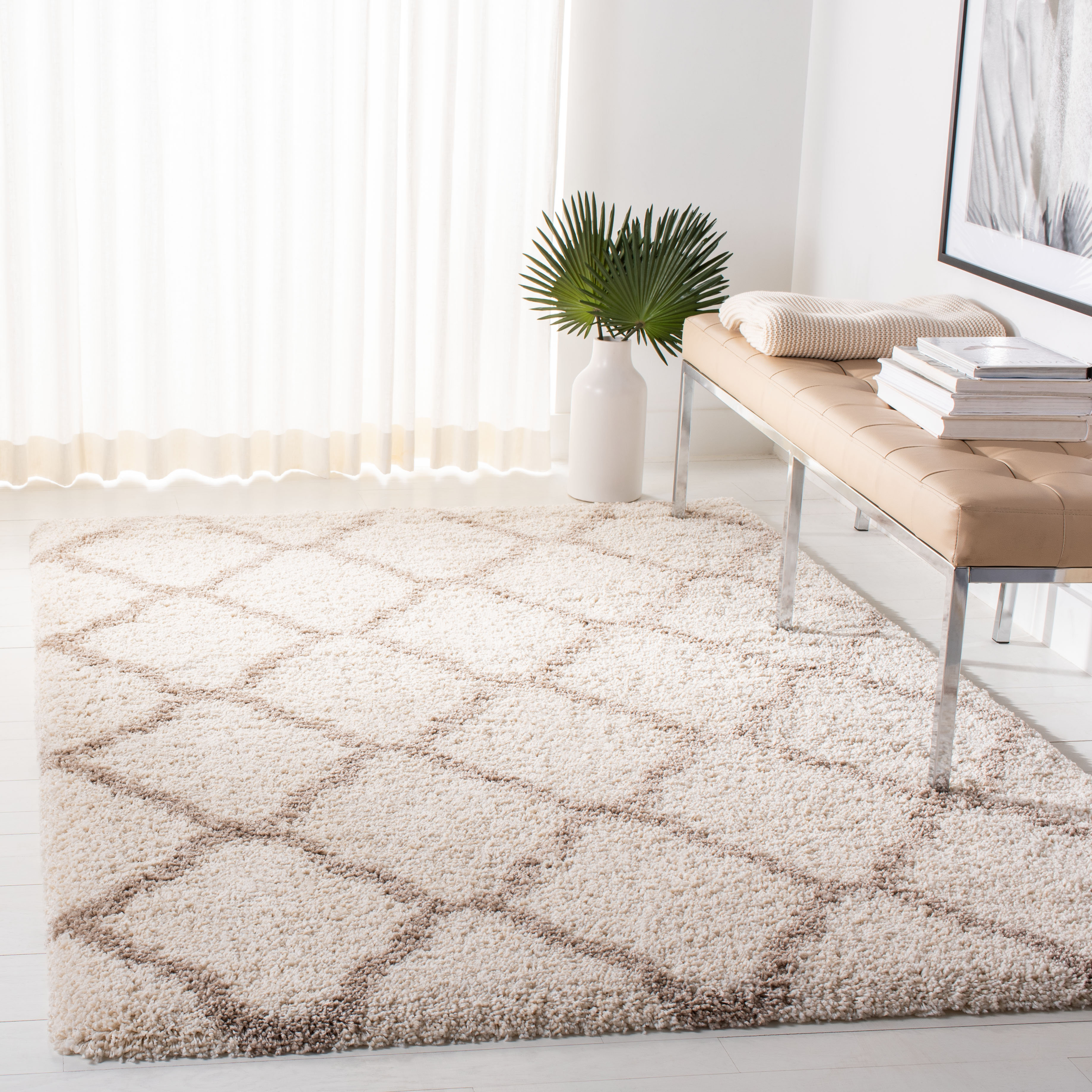 House of Hampton® Darrold Shag Performance Geometric Rug & Reviews ...
