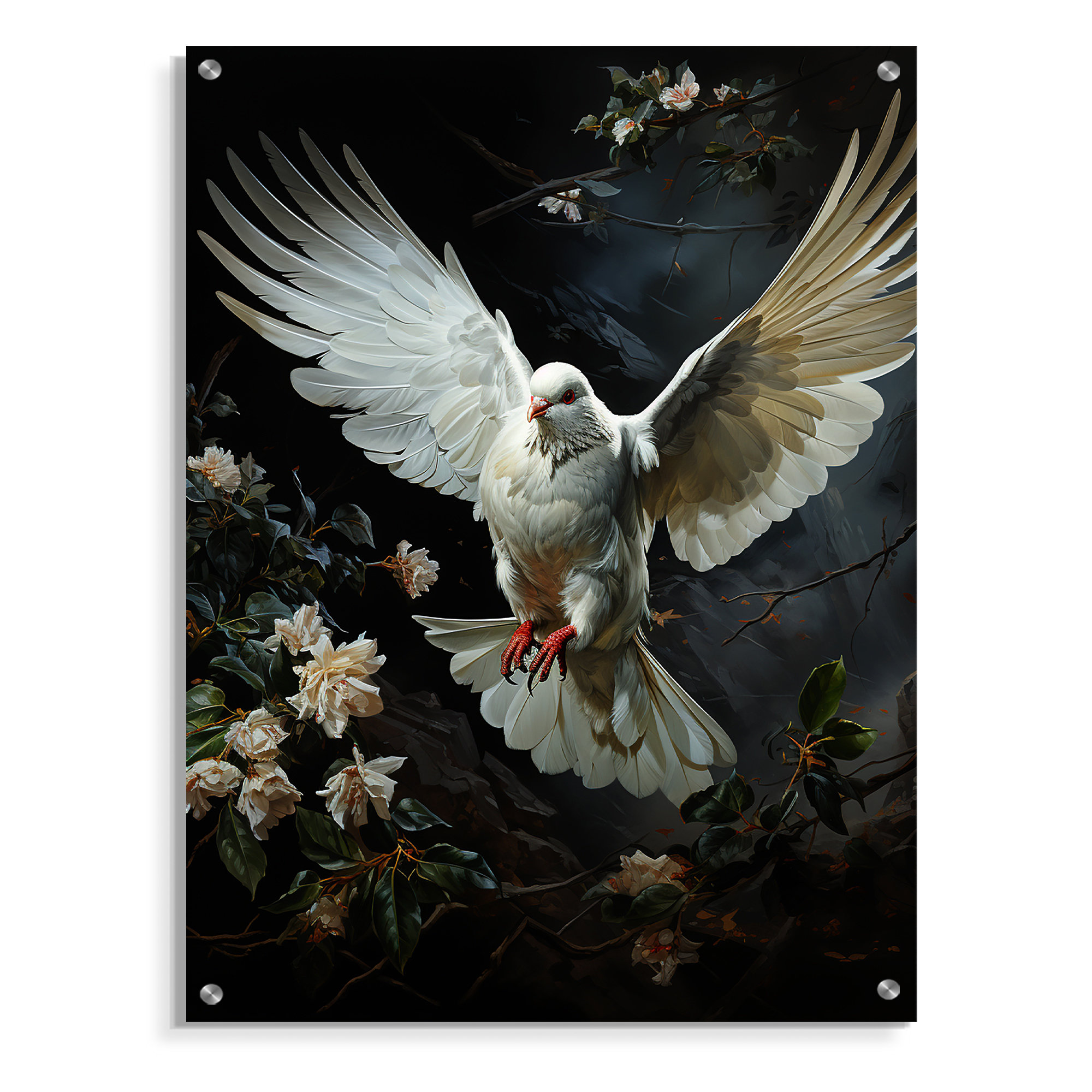 Winston Porter White Dove Messenger Of Peace - Dove Acrylic Wall Art ...