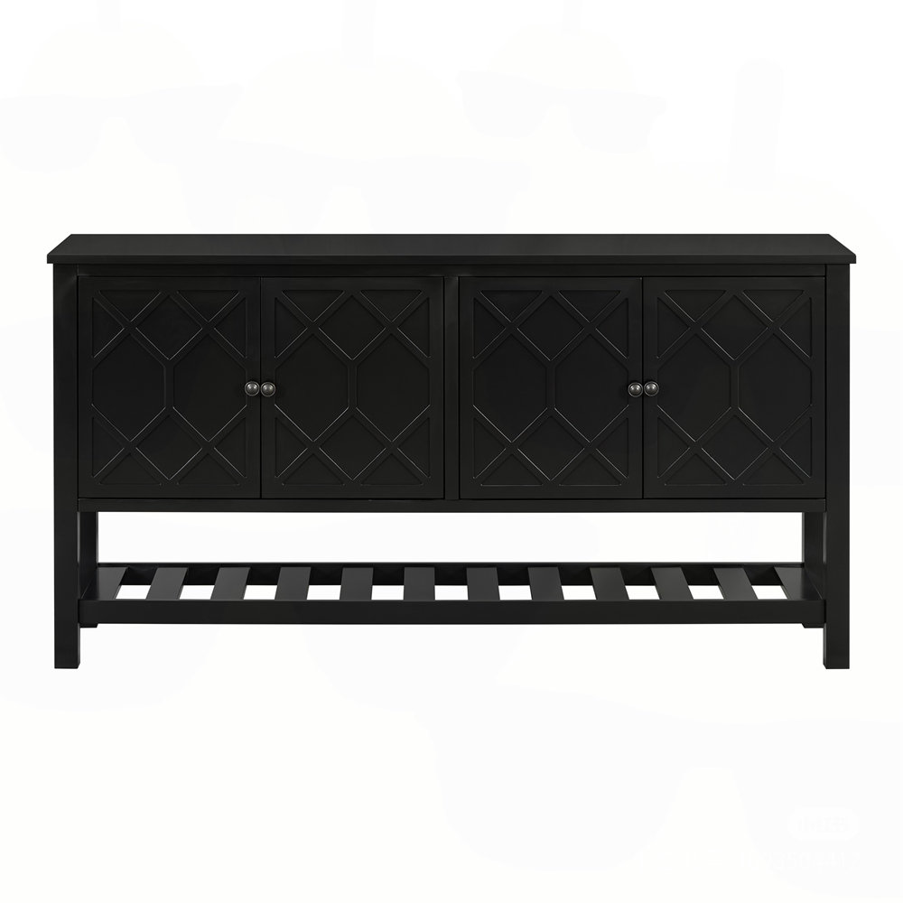 Red Barrel Studio® Elegant Entryway Table with Polygonal Door Design ...