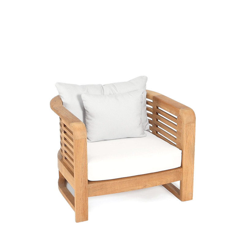 OASIQ Hamilton Teak Patio Chair with Cushions | Wayfair
