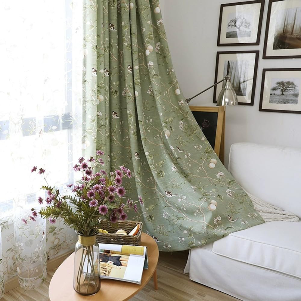 Tree Print Curtains 3D Christmas Tree Pattern 1395 Curtains Drapes