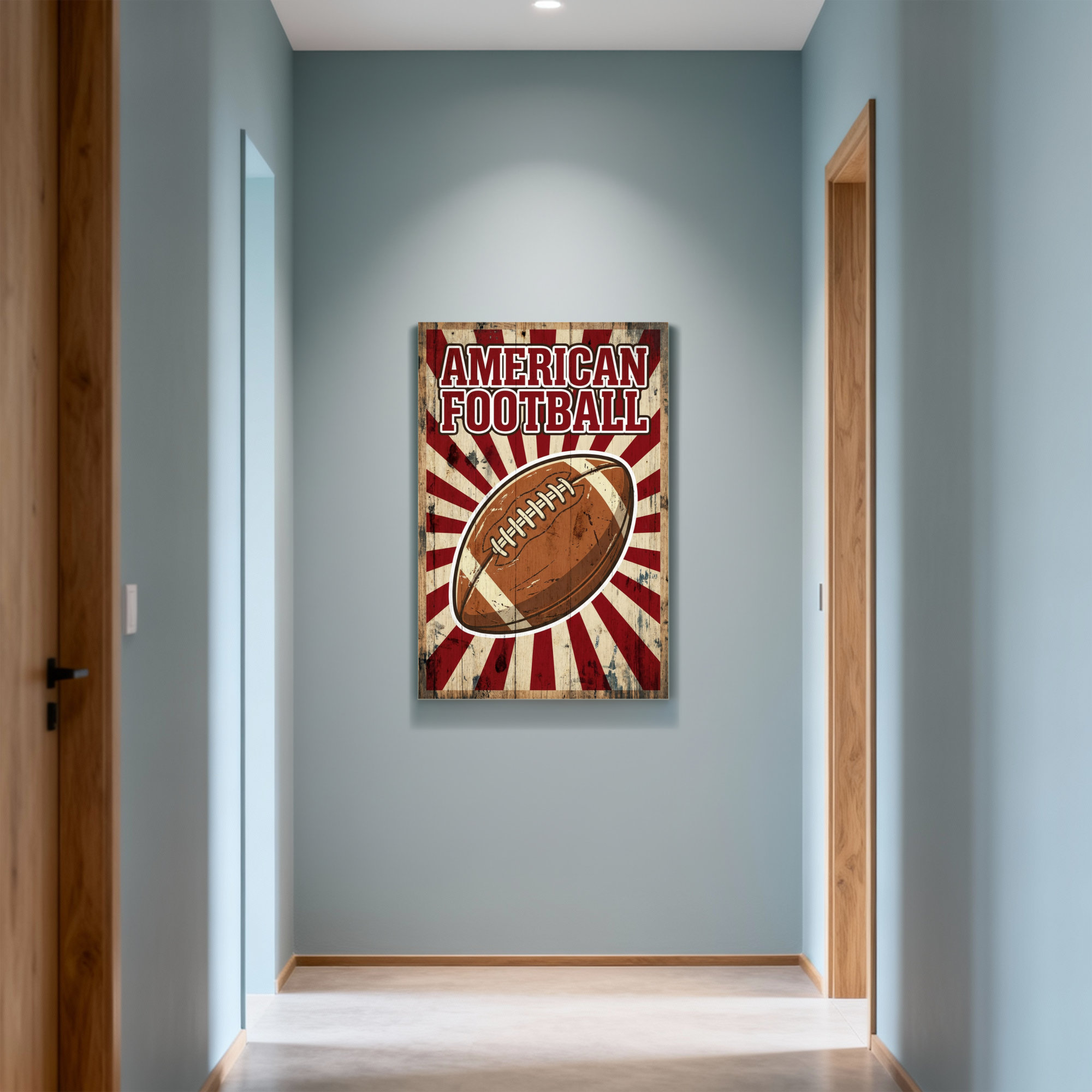 Williston Forge Bath & Laundry American Football Ball Stripes | Wayfair
