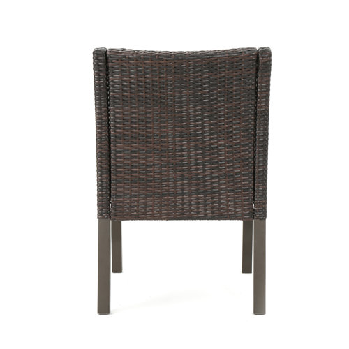Winston Porter Amarveer All Weather Wicker Dining Armchair with Cushion ...