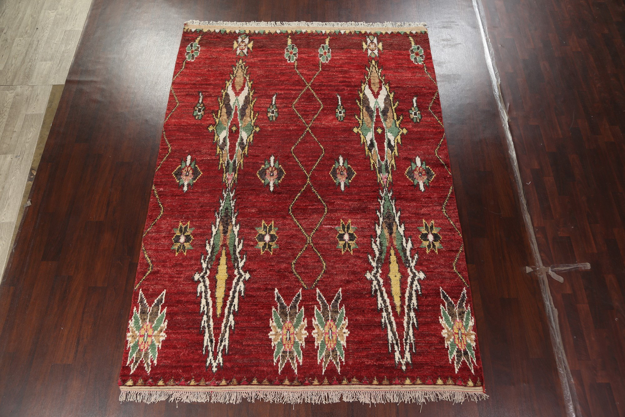 Rugsource Tapis rouge marocain rouge noué à la main 7 x 11 - Wayfair Canada