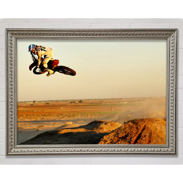 Ebern Designs Motorcross Desert Race - Single Picture Frame Print ...