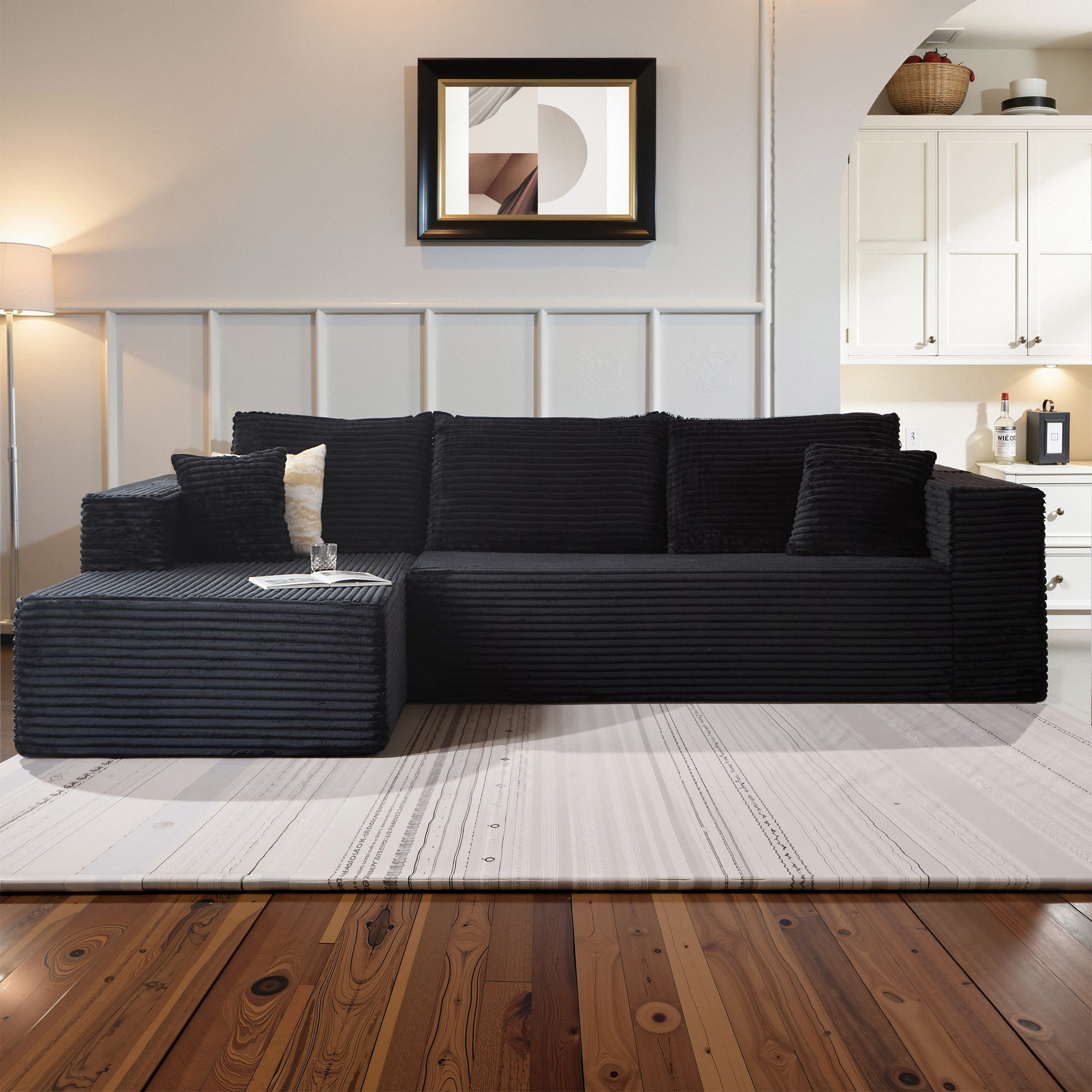 Mercer41 108.2” Modular Sectional Cloud Sofa for Living Room Modern ...