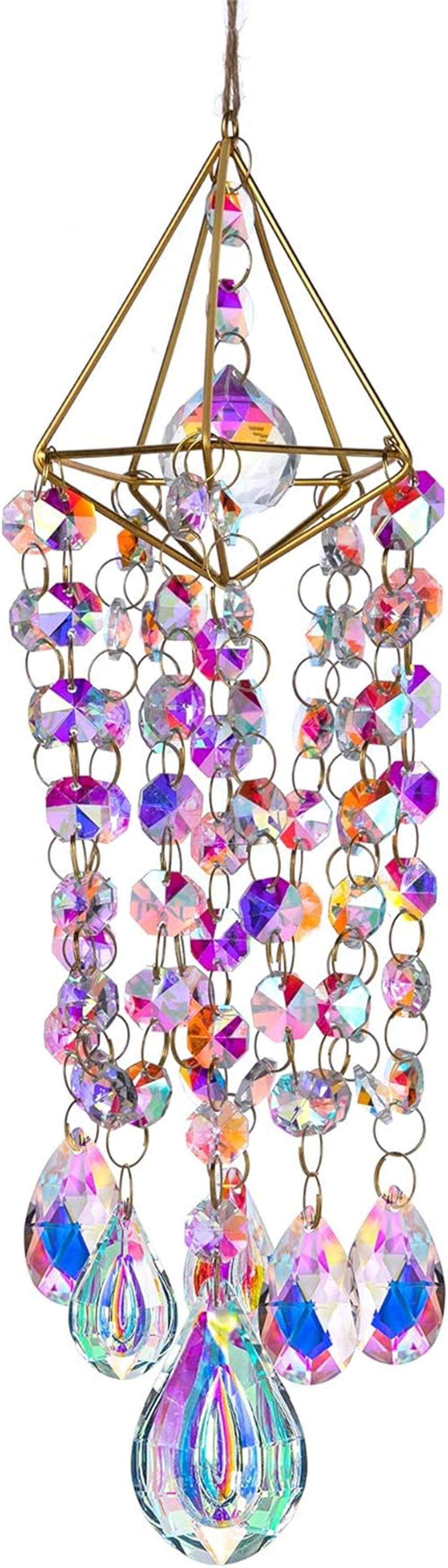 House of Hampton® Crystal Hanging Window Wind Chime | Wayfair