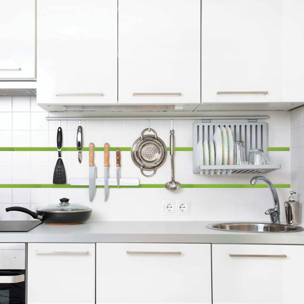 QEP Kantu 1.18'' x 15.35'' Hand Painted Glass Listello | Wayfair