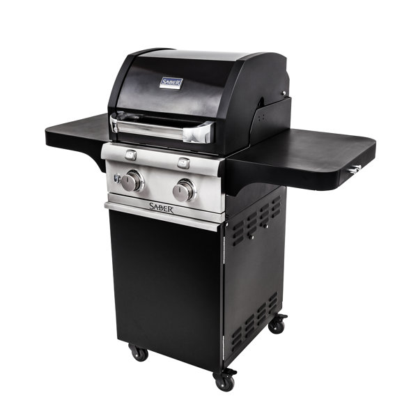 SABERGrills Saber 2-Burner Propane Gas Grill Cabinet, Black & Reviews ...