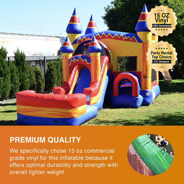 JumpOrange Superhero Commercial Grade Bounce House Water Slide for Kids ...