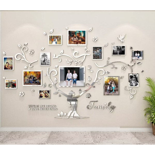 Lark Manor™ 3D Sticker Decal Wall Family Tree Decor DIY Picture Frames ...