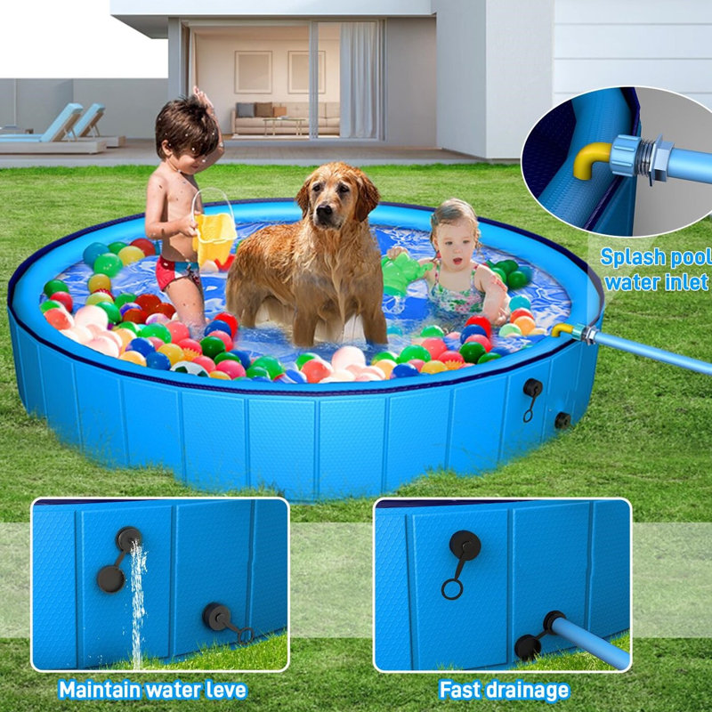 OLHAV 63'' Foldable Portable Swimming Pool | Wayfair