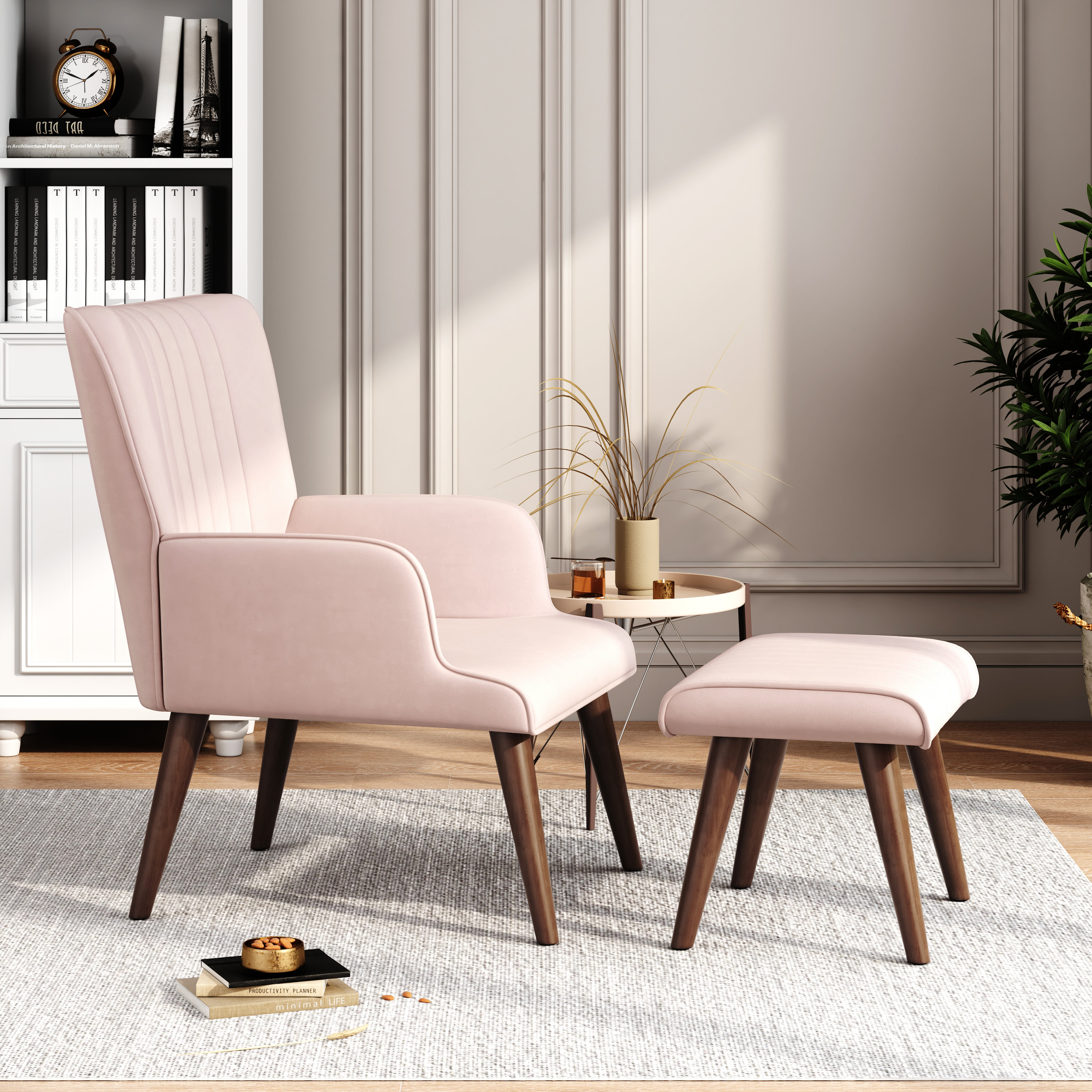 Etta Avenue™ Marc 68.98Cm Wide Tufted Lounge Chair and Ottoman ...