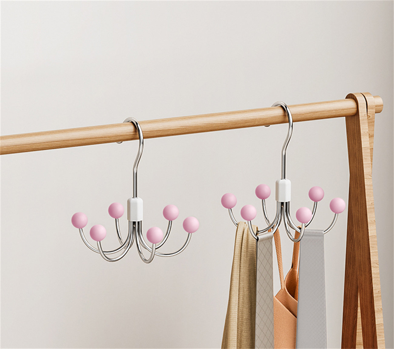 Rebrilliant Rotating Six-Claw Hook Organizer | Wayfair