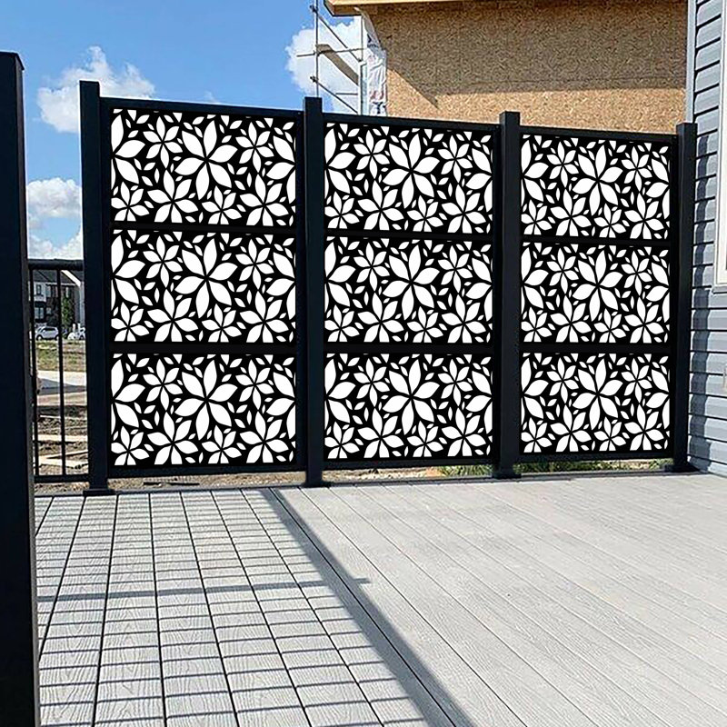 e-Joy Metal Decorative Fence Panel | Wayfair
