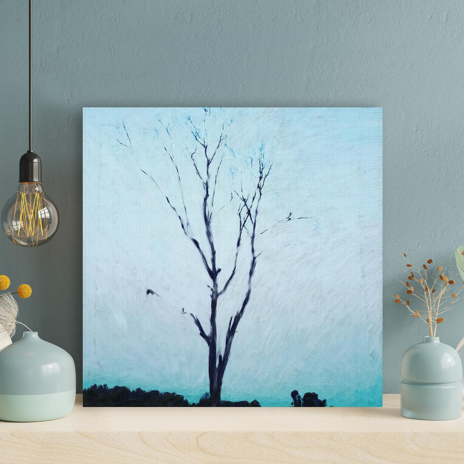 Red Barrel Studio® Bare Tree Under Gray Sky - 1 Piece Rectangle Graphic ...