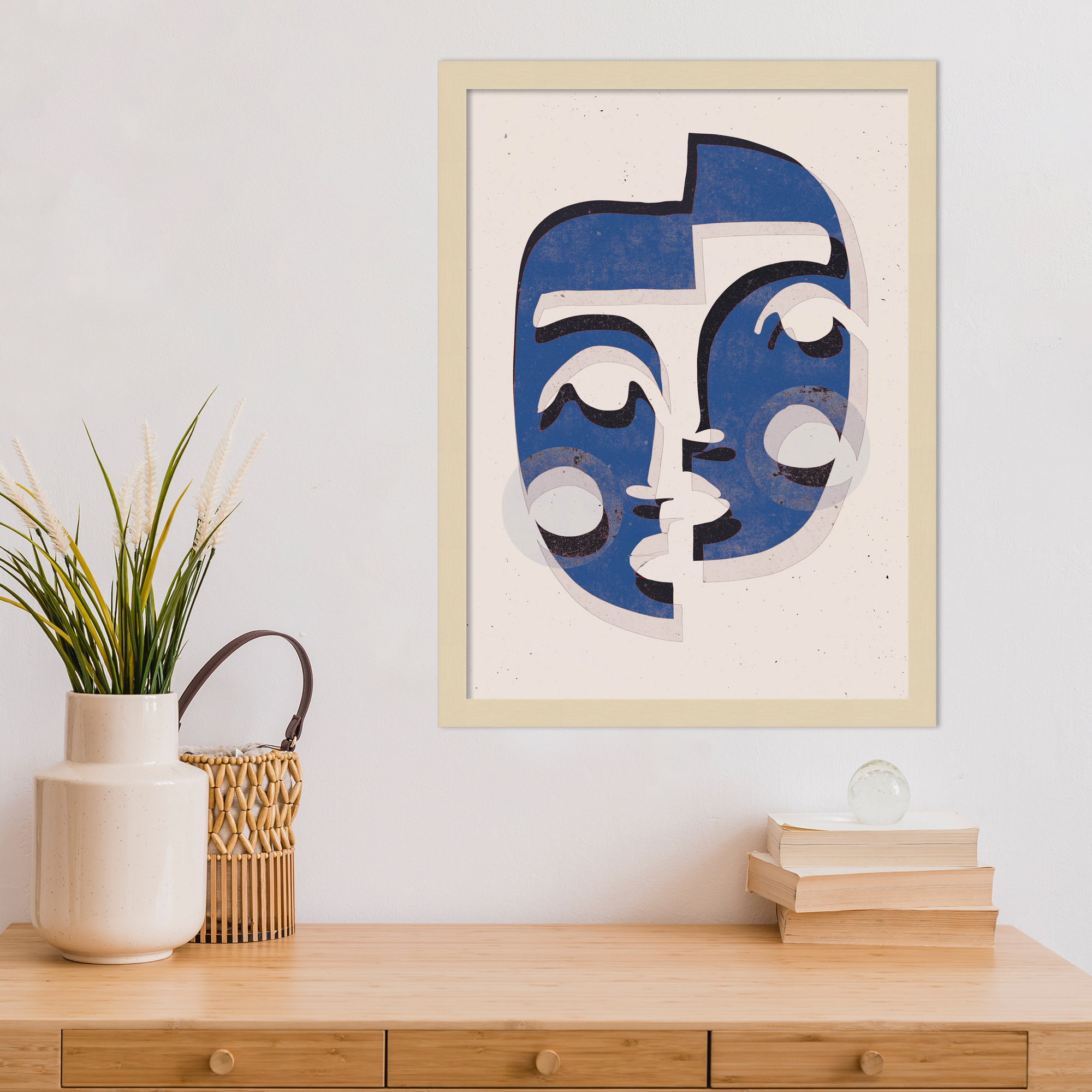 Brayden Studio® The Blue Mask by Treechild - Single Picture Frame Print ...