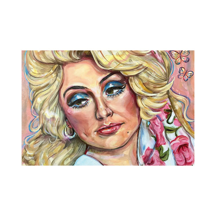 Bless international Dolly Parton On Canvas by Forrest Stuart Painting ...