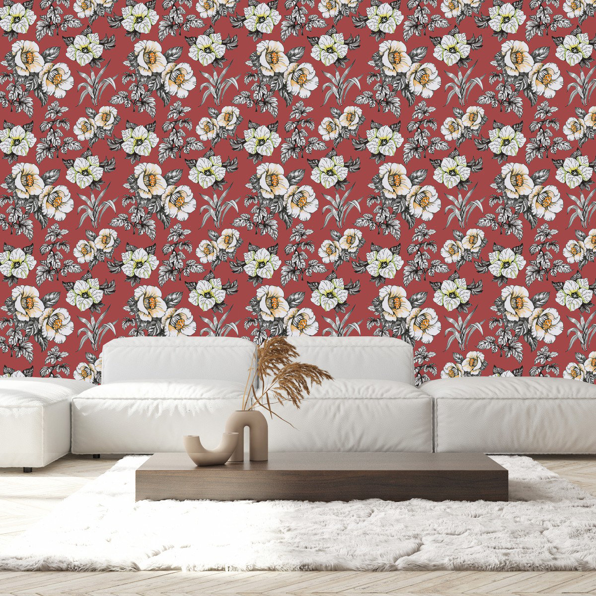 Red Barrel Studio Kayvin Floral Wallpaper - Wayfair Canada