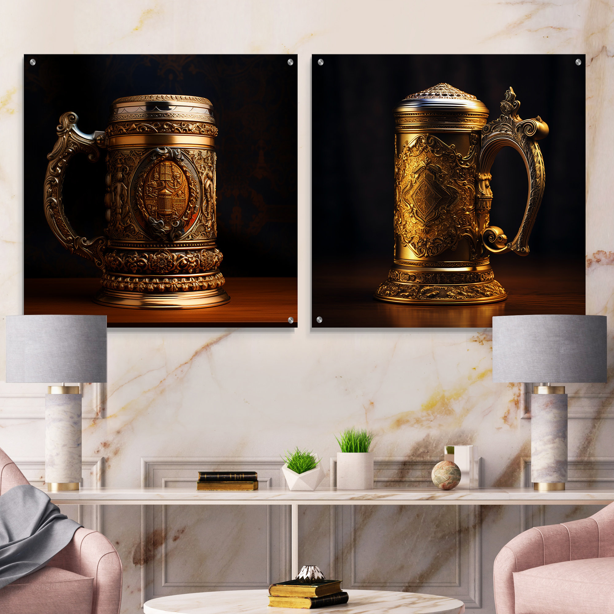 Lark Manor Traditional Beer Pint Memory - Drinkware Acrylic Wall Art ...