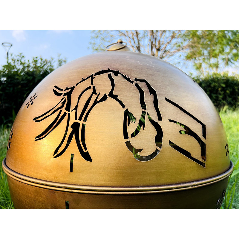 The Holiday Aisle® 19.69" Tricksy Large Metal Jingle Bell 2 Asst ...