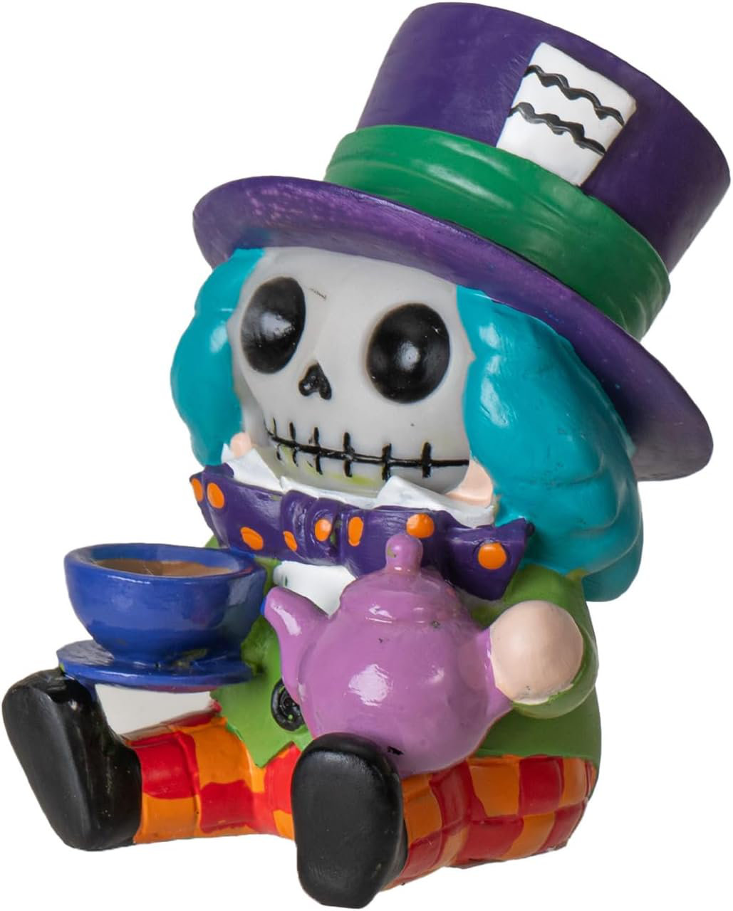 Trinx Furry Bones Whimsical Wonderland Mad Hatter Alice Skeleton ...