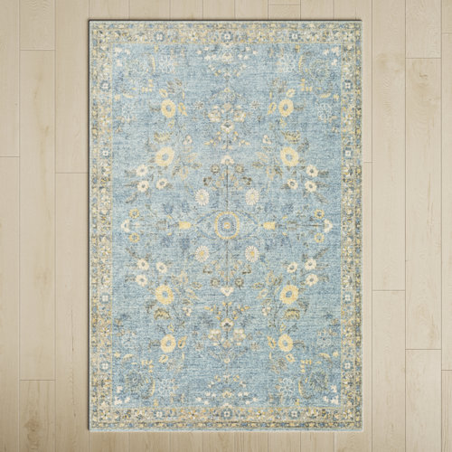 Berger Performance Blue/Gray/Yellow Rug & Reviews | Birch Lane