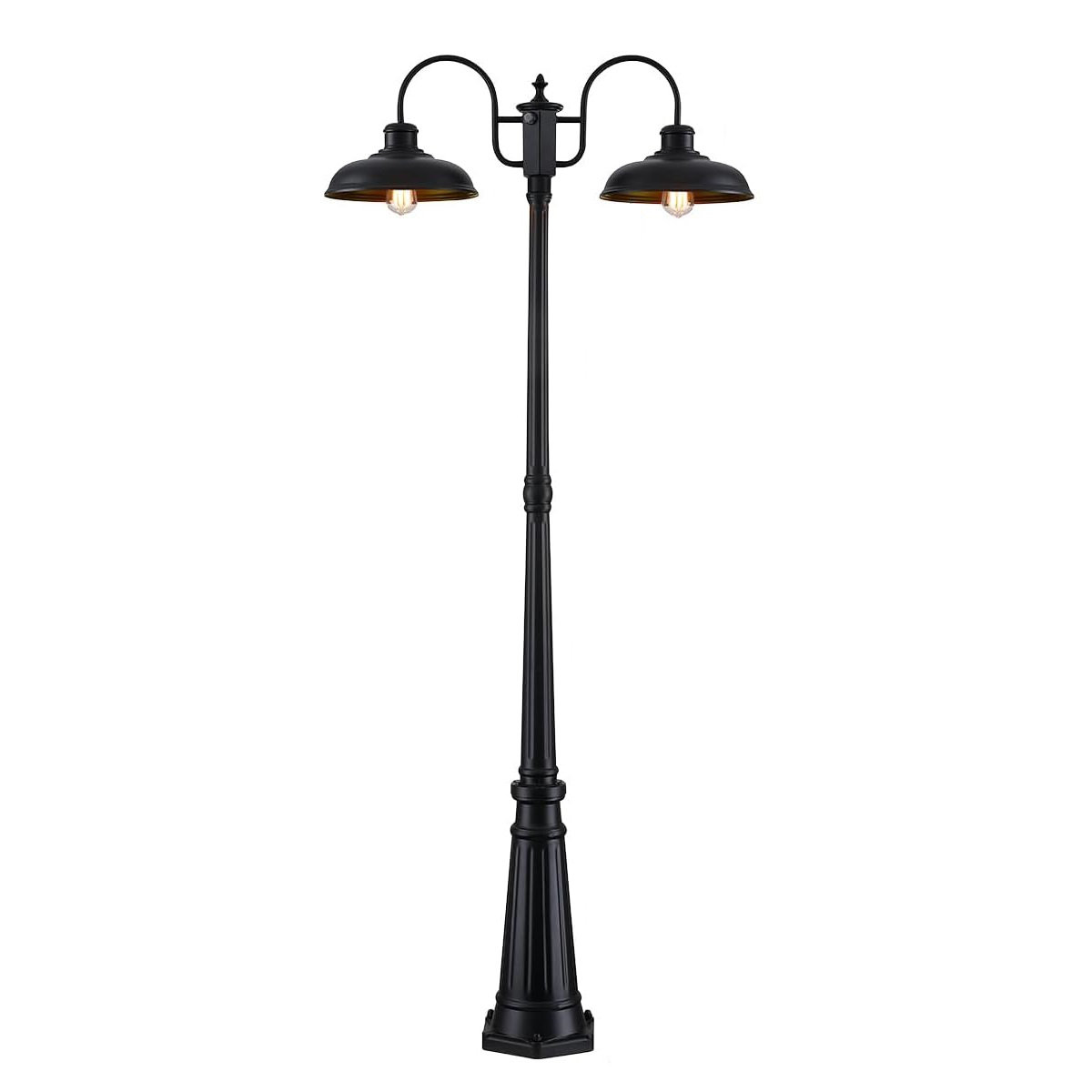 Canora Grey Outdoor Lamp Post Light 2-Head, Farmhouse Pole Lighting ...