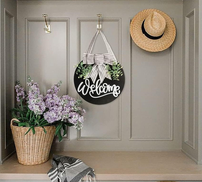 Ophelia & Co. Welcome Sign for Front Door Wreath Decorations for All ...