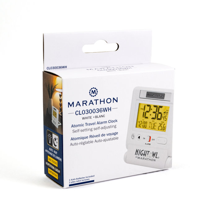 Marathon Watch Company Digital Atomic Tabletop Clock with Alarm ...