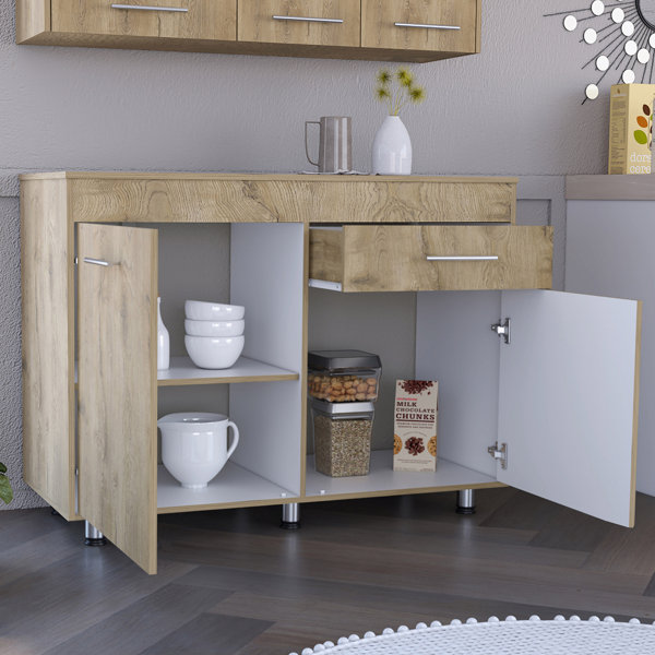 Latitude Run® Orion Utility Base Cabinet, One Drawer, Double Door ...
