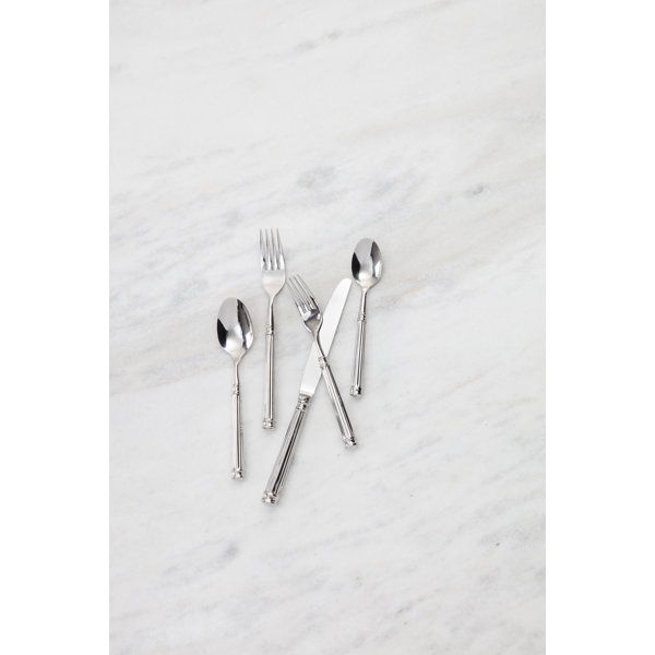Fortessa Nyssa 20 Piece 18/10 Stainless Steel Flatware Set, Service for ...